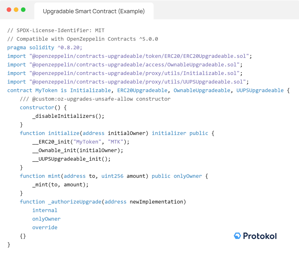 Web3 Innovations: Upgradable Smart Contracts - Protokol